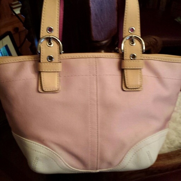 Coach | Bags | Coach Soho Daisy Pink Canvas Tote Bag | Poshmark